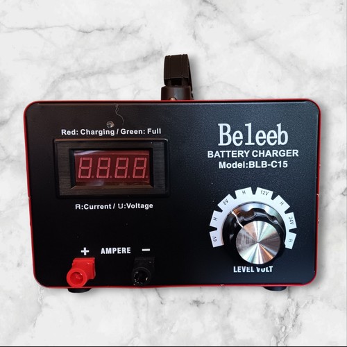 Beleeb C15 Multiple Voltage Battery Charger 6V 8V 12V 24V Lead-Acid ...