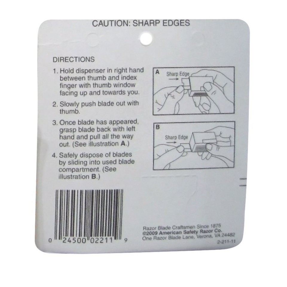 Gem Beauty 10 Gem Super Stainless Single Edge Blades with Dispenser USA ...