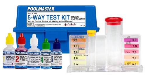 Poolmaster 22260 5-Way Swimming Pool or Spa Water Chemistry Test Kit ...