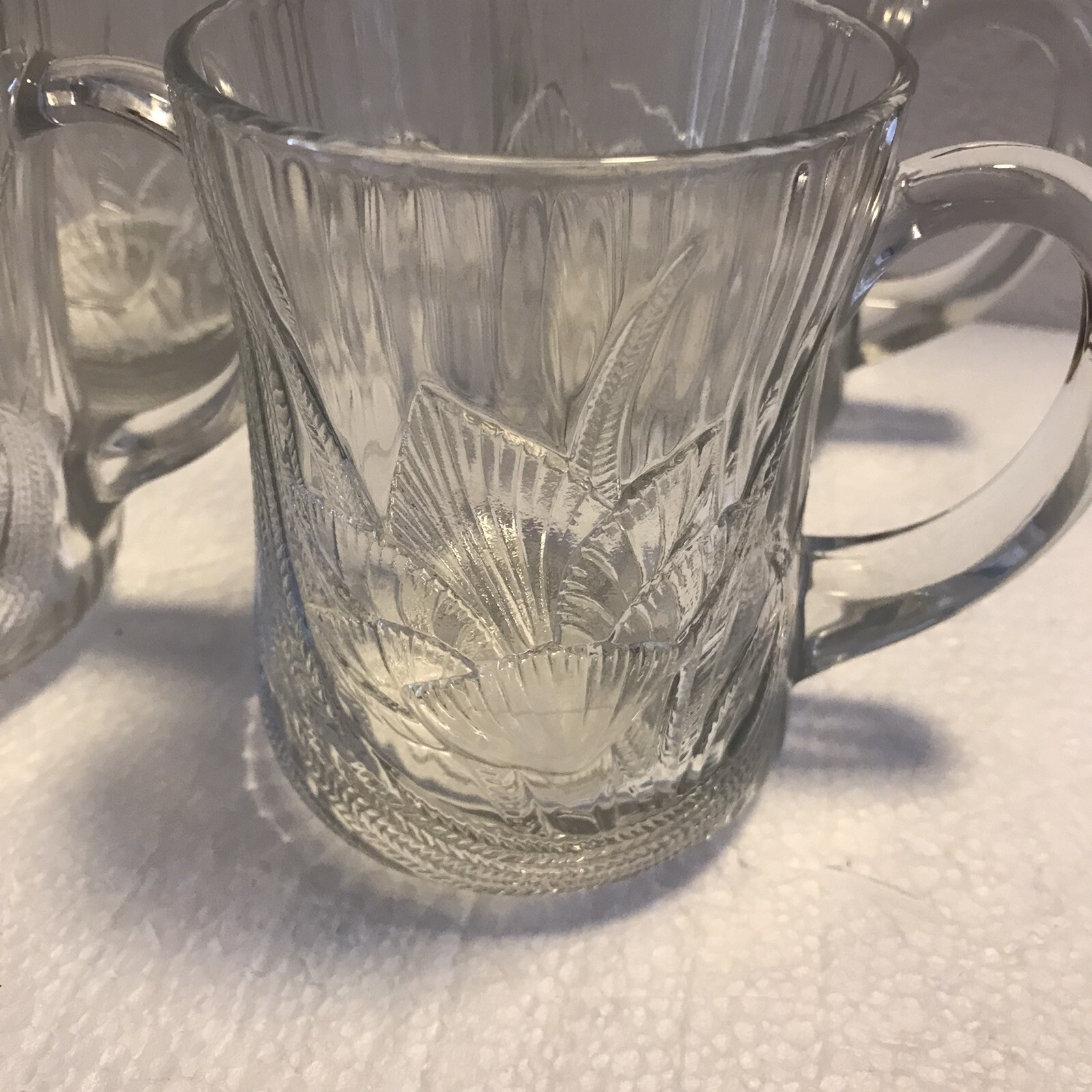 Set Of 4 Canterbury Crocus Glass Coffee Mug Arcroroc Cups 3D France ...