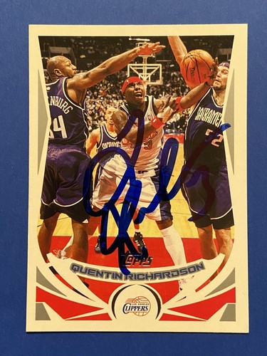 QUENTIN RICHARDSON Signed 2004-05 Topps #136 LA Clippers DePaul ...