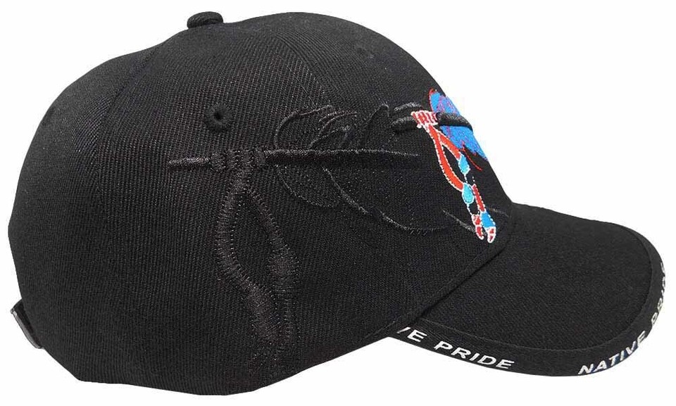 Native American Feather Beads Native Pride Indian Shadow Black Cap ...