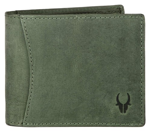 NEW Green Hunter Leather Men's Wallet Bifold RFID Blocking Premium ...