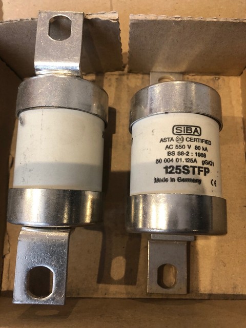SIBA 125STFP AC 550V 80kA BS-88-2. 50 004 01.125A gG/Q1 fuse. for sale ...