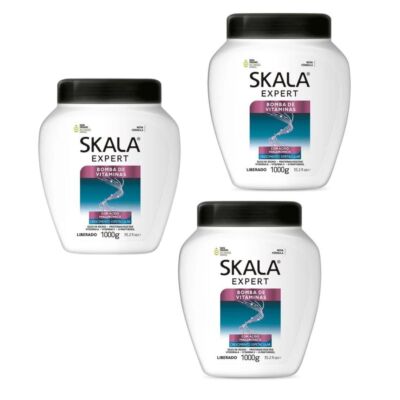 Lot of 3 Skala Vitamins Pump Hair Treatment Cream Mask Hyaluronic Acid ...