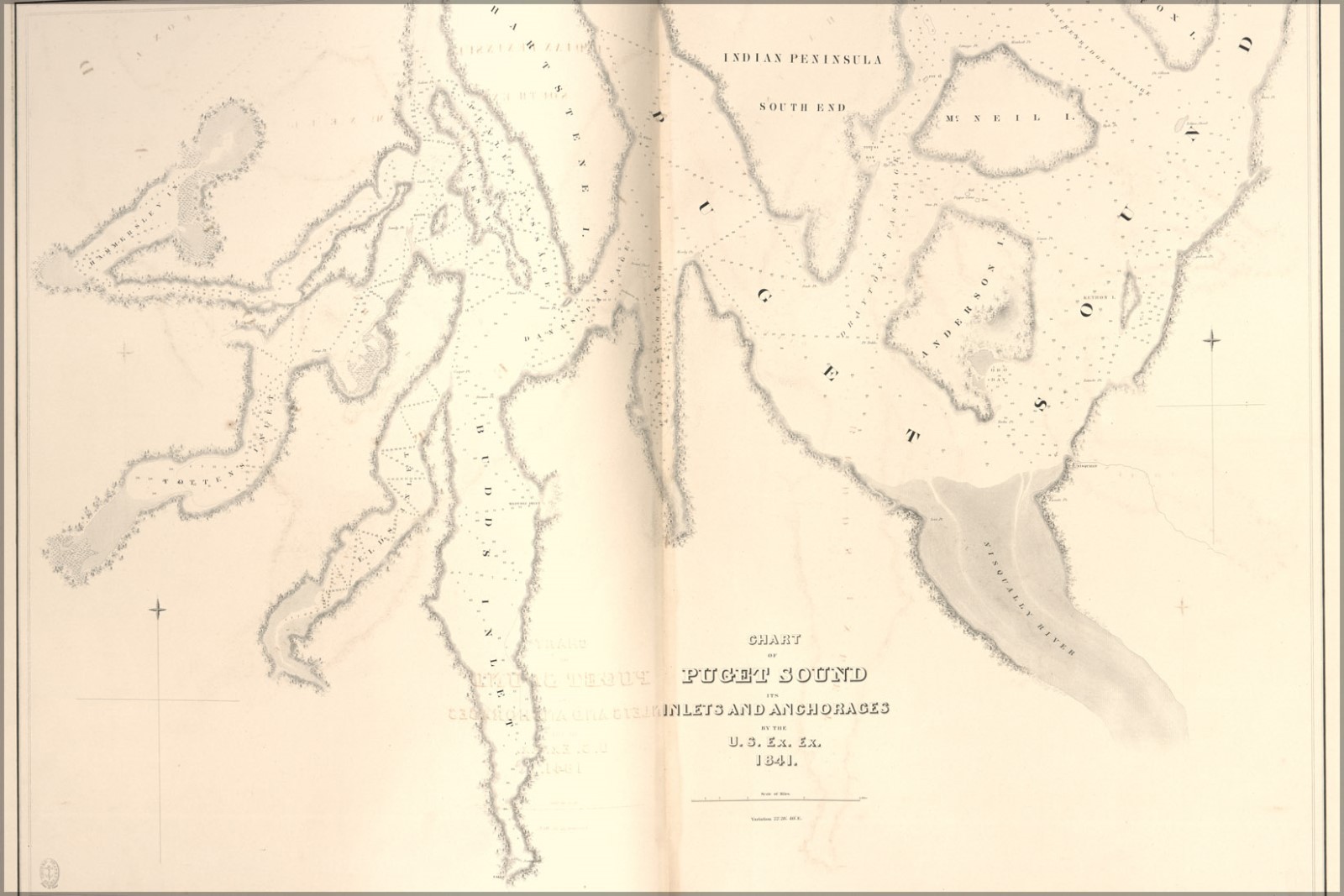 Poster, Many Sizes; Chart Map Of Puget Sound Its Inlets And Anchorages ...
