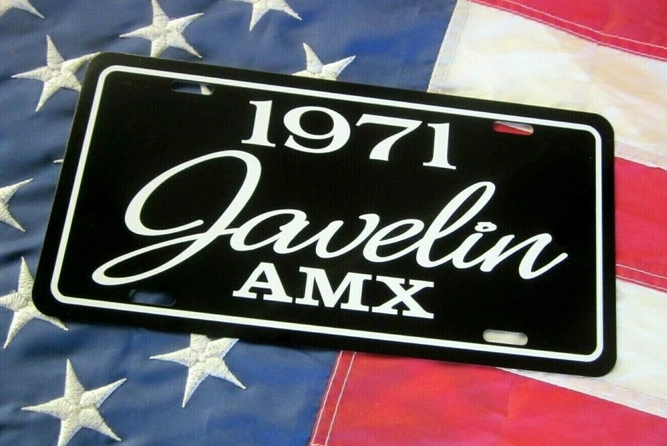 1971 American Motors JAVELIN AMX LICENSE PLATE TAG 71 AMC performance ...