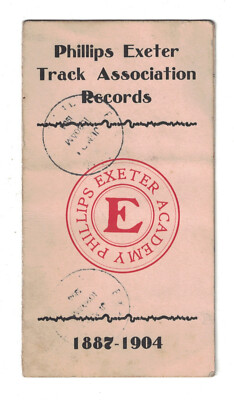 Phillips Exeter (Academy) Track Association Records 1887-1904 | eBay