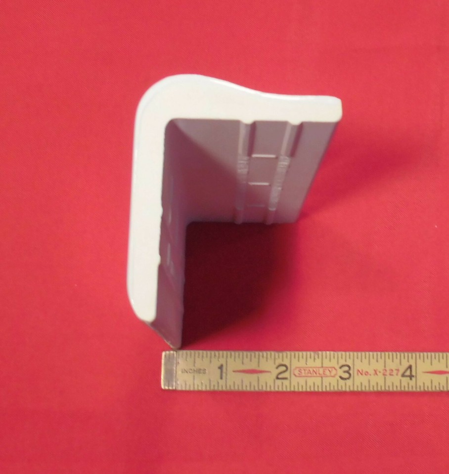 1 pc. Glossy Ice / Arctic White: V Cap Ceramic Trim Tile: Counter Top ...