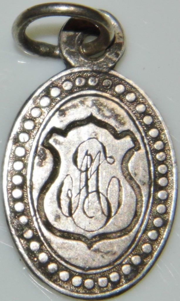 Antique Sterling Silver Holy Medal 1884 Priests Souvenir of Ordination ...