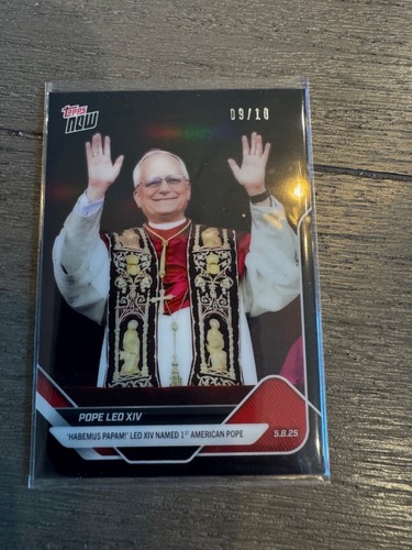 2025 Topps NOW Pope Leo XIV Card RARE Chrome #9/10 Parallel | eBay
