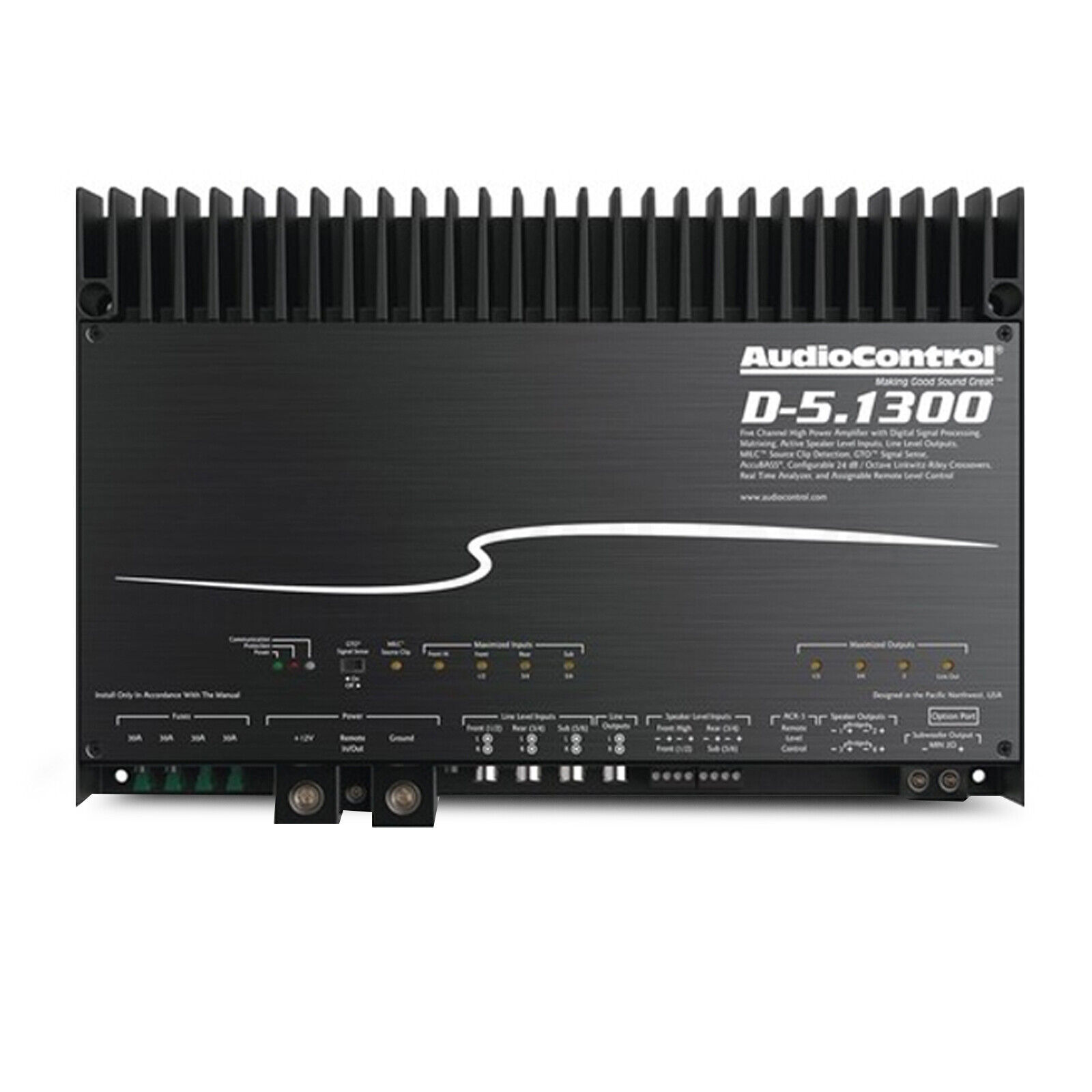 AudioControl AC-D5.1300 D Series DSP 5 Channel Amplifier 851523007805 ...