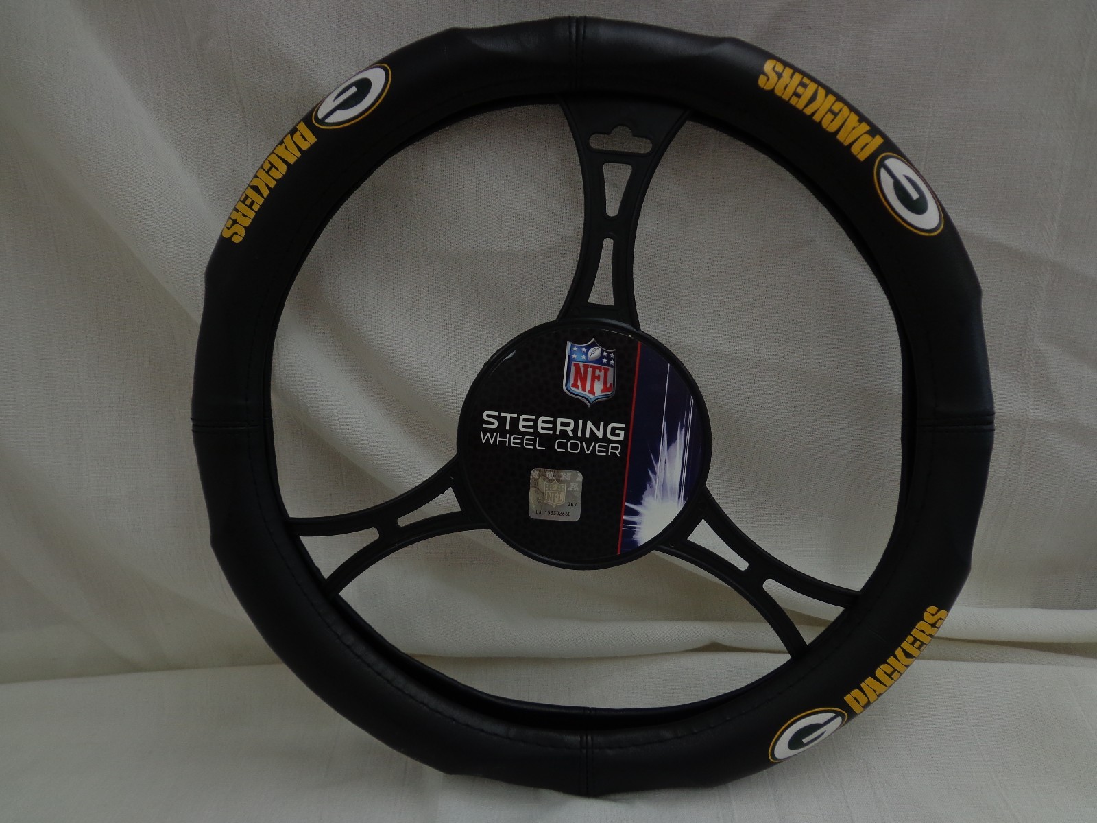 NFL Simulated Leather Steering Wheel Cover Northwest Company PVC Rubber ...