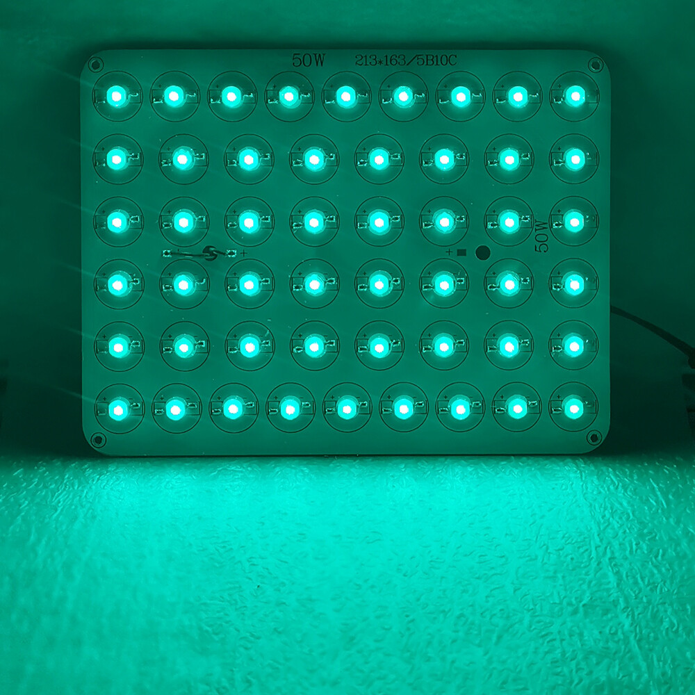 50W Cyan Royal Blue 450nm~470nm~500nm LED +PCB F Lamp Light Bulb Plant ...