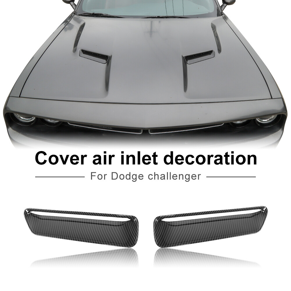 Cowl Vent Hood Scoop Air intake Vents Trim Bezels For Dodge Challenger ...