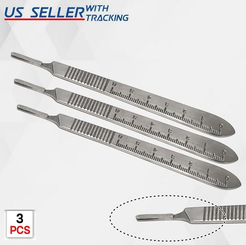 3 Pcs Scalpel Handle with Scales #3 Surgical Dental Veterinary - Blade ...