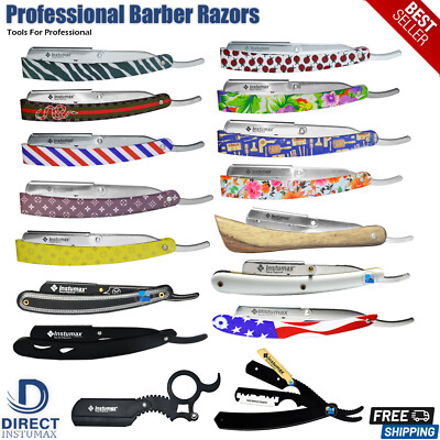 All In 1 Professional Barber Hair Shaving Razors Straight Edge Double ...
