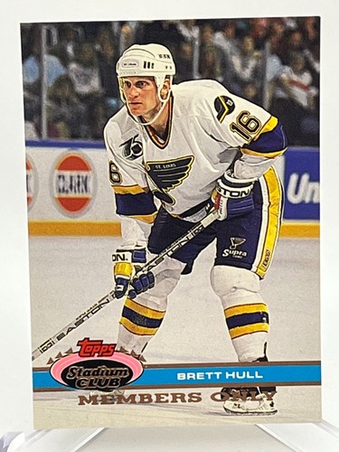 1991 NHL Topps Stadium Club Members Only Card Brett Hull St. Louis ...