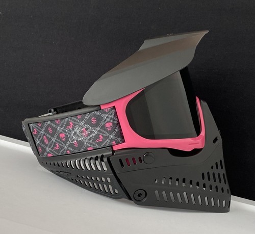NEW JT Proflex Pink Frame Revo Ear Black Bottom Paintball Mask Goggle ...