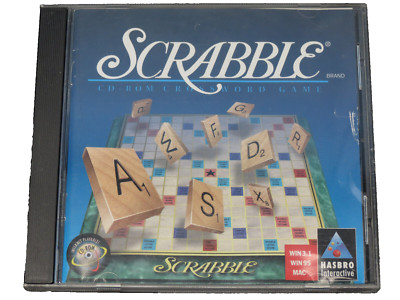 Vintage Scrabble PC CD-ROM (1996) Windows 95 and Macintosh Hasbro ...
