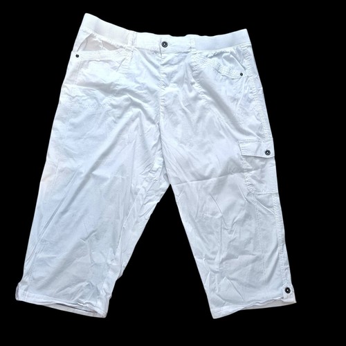Dash Suzanne White Cargo Capri Pants Womens XL | eBay