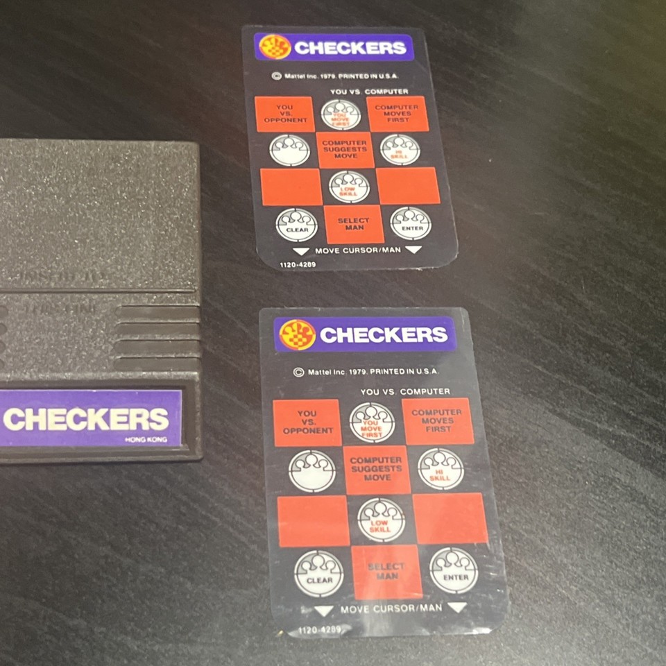 Checkers (Intellivision) Retro Vtg Video Game Cartridge Manual And ...