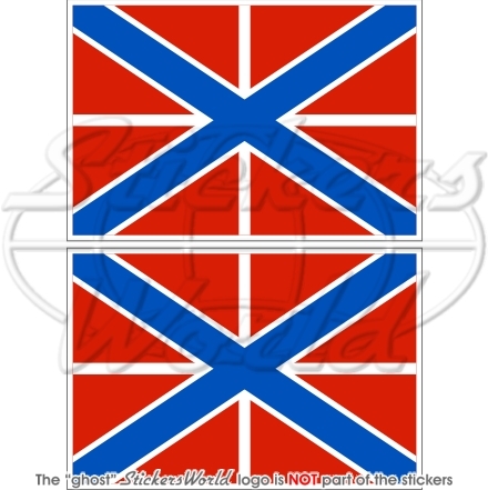 Russian Naval Jack RUSSIA NAVY Flag 75mm (3") Vinyl Bumper Stickers ...