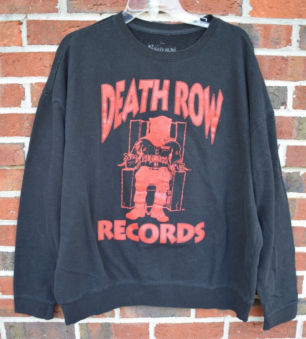 Vintage Death Row Records Men's XL Black Crew Neck Sw… - Gem