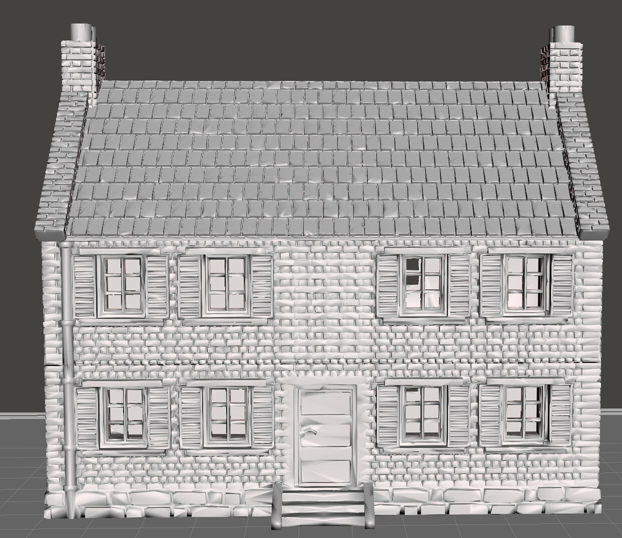 Belgic House 1 ww2 1:72 scale wargame terrain model kits Building ...