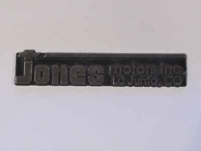 Vintage Jones Chevrolet La Junta Colorado Plastic Dealer Badge Emblem ...