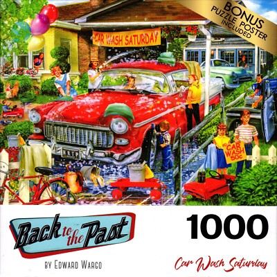 Car Wash Saturday 1000 Piece Puzzle - Edward Wargo | eBay