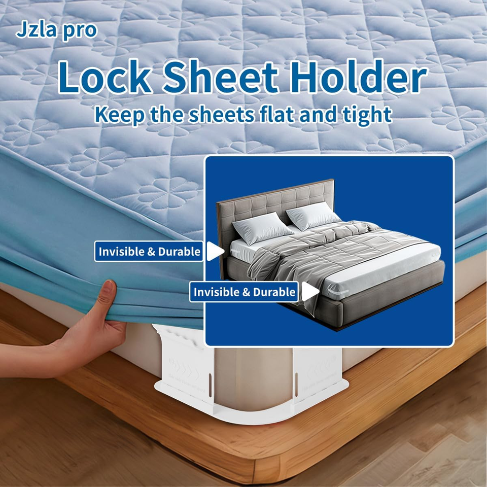 Lock Sheet Holders Keep Sheets Tight Heavy Duty Bed Sheet Holder Corner ...