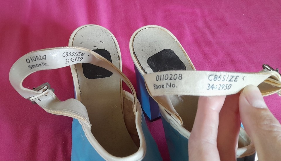 Super Rare Vintage 1960s Powder Blue & White Platform Dollybird Mod ...