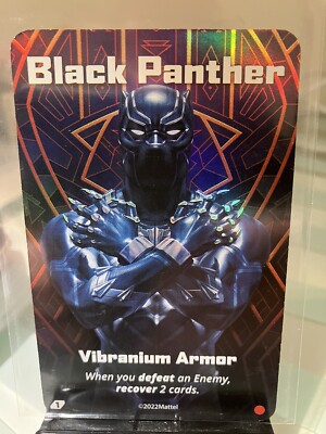 UNO Ultimate Card Game Marvel 2022 Black Panther Foil Super Rare ...