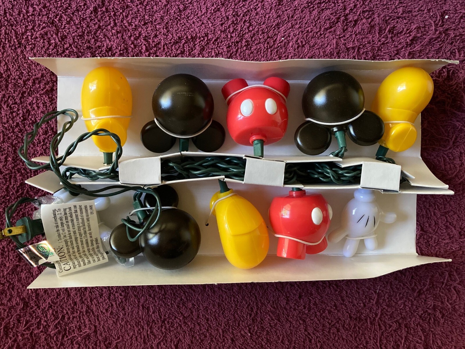 NIB Disney Store An Enchanted Christmas Light Set of 10 Mickey Mouse ...