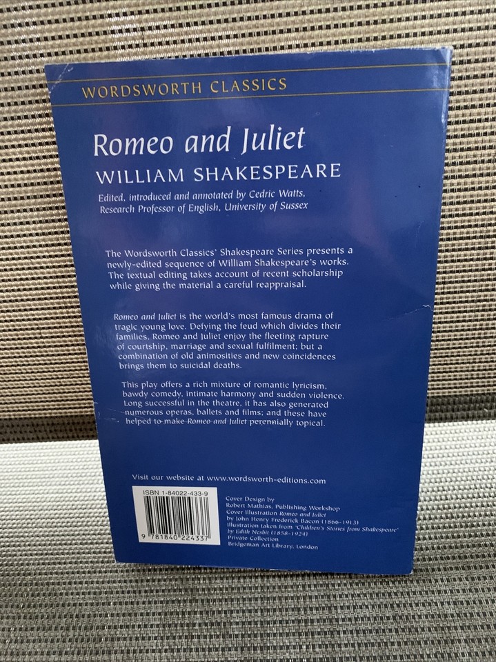 Romeo and Juliet (Wordsworth Classics) By William Shakespeare ...