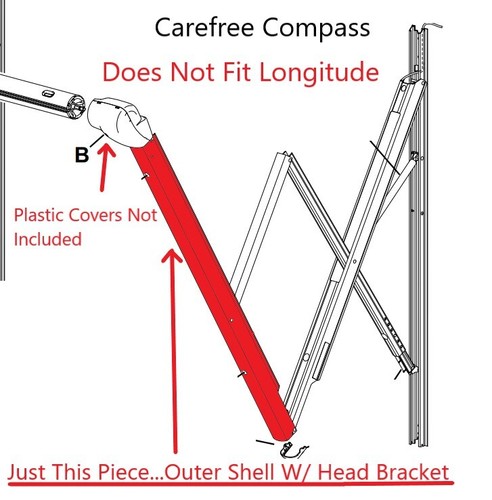 Carefree Compass RV Awning Arm Right Front Outer Shell with Head ...