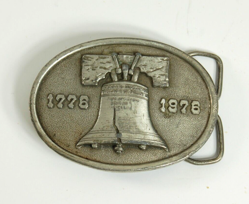 Bicentennial Liberty Bell belt buckle western vintage Bergamot Brass ...