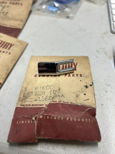1957 Mercury Front Hood Chrome Letter " C " BAE-16606-A NOS NEW MADE IN ...