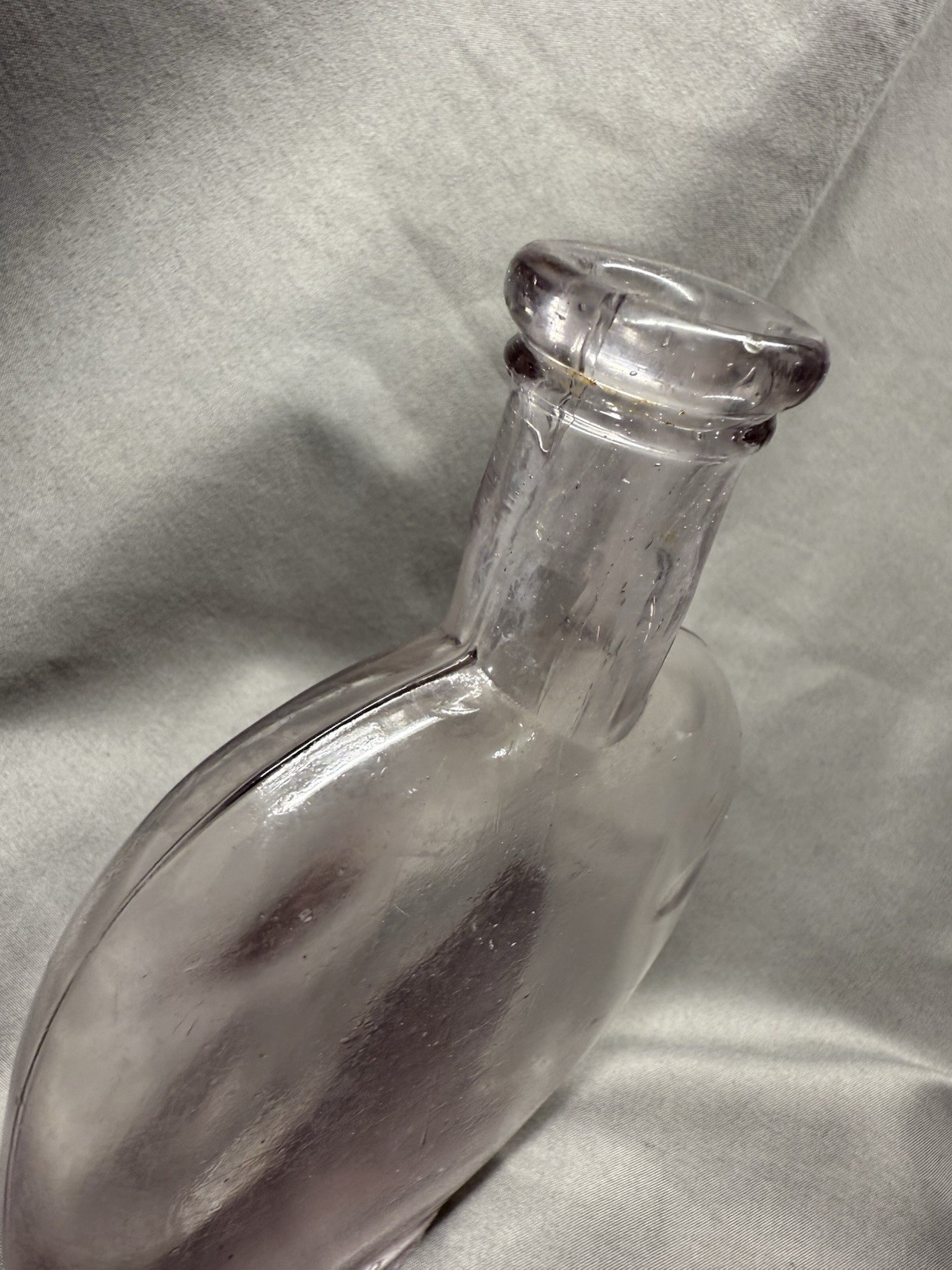Vintage Pumpkin Seed Whiskey Glass Flask Bottle Antique 6-3/4" | eBay