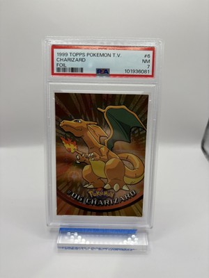 Pokémon TCG 1999 Topps Charizard Foil Black Topps #6 PSA 7 | eBay
