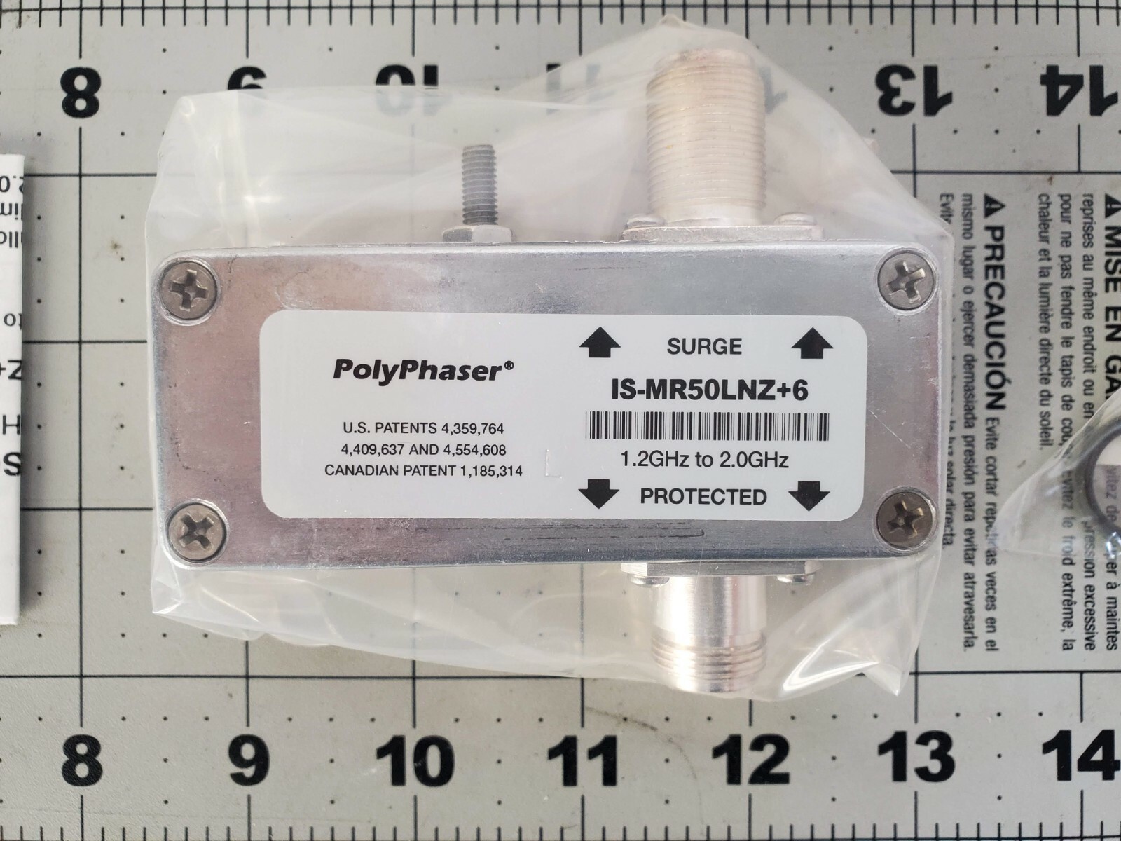 PolyPhaser Lightning Surge Arrestor Is-mr50lnz 6 1.2ghz to 2.0ghz for ...