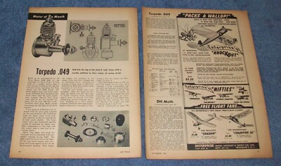 1950 K&B Mfg. Co. Torpedo .049 Vintage Model Airplane Motor Info ...