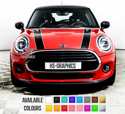MINI ONE MINI COOPER BONNET PIN STRIPES VINYL GRAPHICS DECALS STICKERS ...