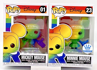 Mickey Mouse Pop #01 & Minnie Mouse Pop #23 Funko Pop Set Exclusive ...
