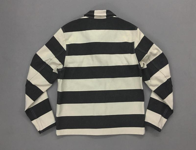 BOB DONG Retro Men's Prison Striped Jacket Motorcycle Canvas Jacket ...
