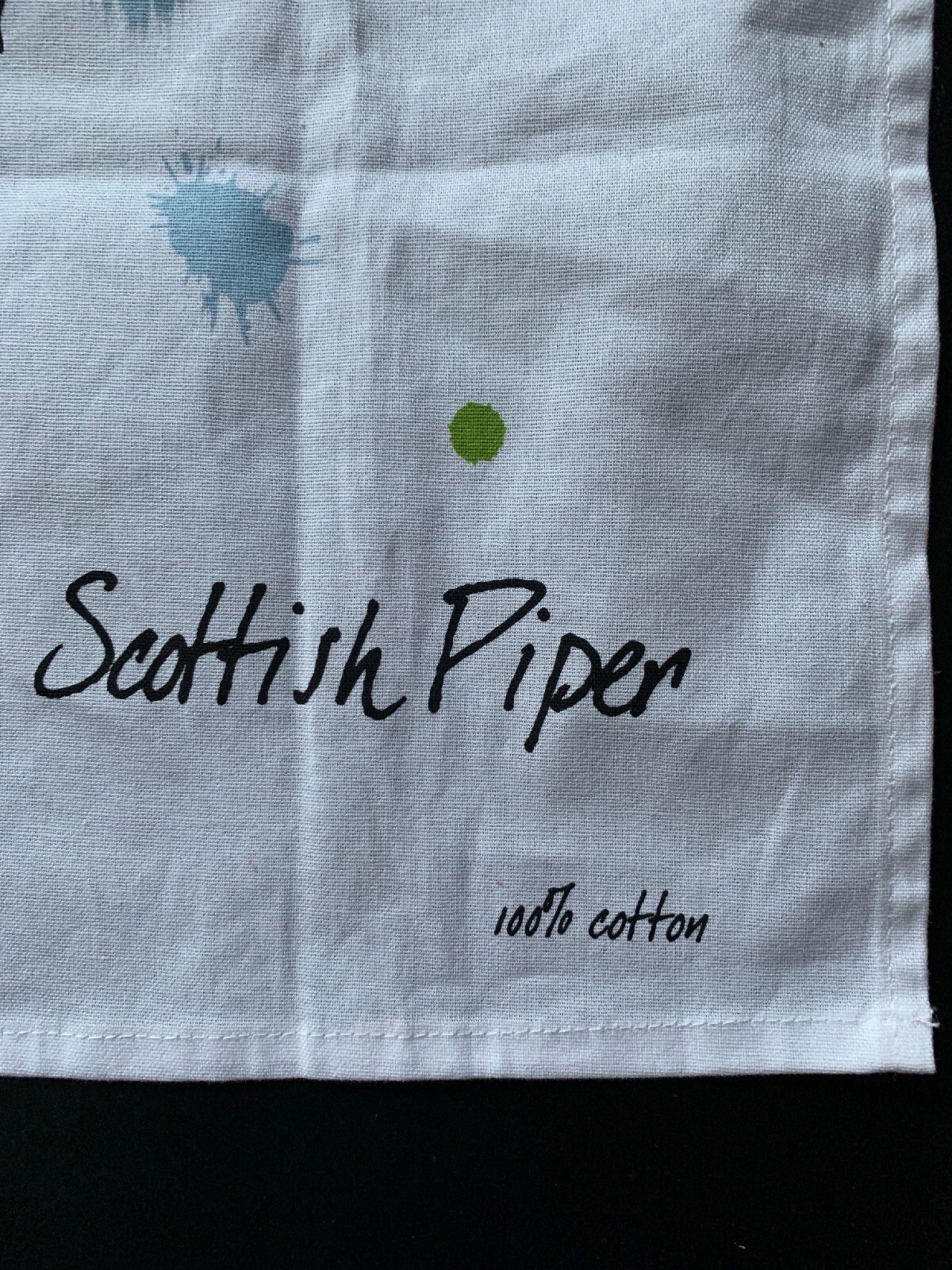 Scott Inness Scottish Piper Tea Towel 100% Cotton Scotland Bagpipes ...