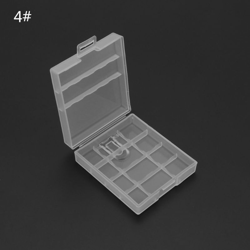 Hard Plastic Transparent Storage Box for Case Cover Holder For AA / AAA ...