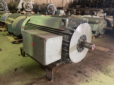 350 HP General Electric AC Electric Motor 1200 RPM Fr 5011LL TEFCBB 480 ...