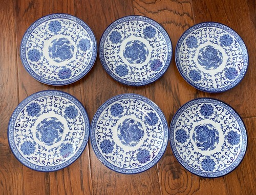 Yokohama Studio Asian Blue & White Dragon Salad Sandwich Plate 8 inch ...